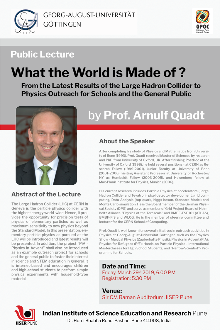 Public Lecture on Particle Physics Event - IISER Pune