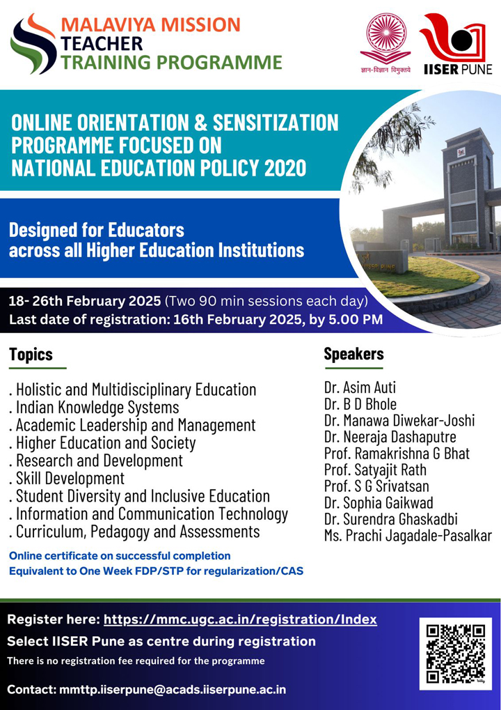 Malaviya Mission Teacher Training Programme (MMTTP) on NEP 2020 Event ...