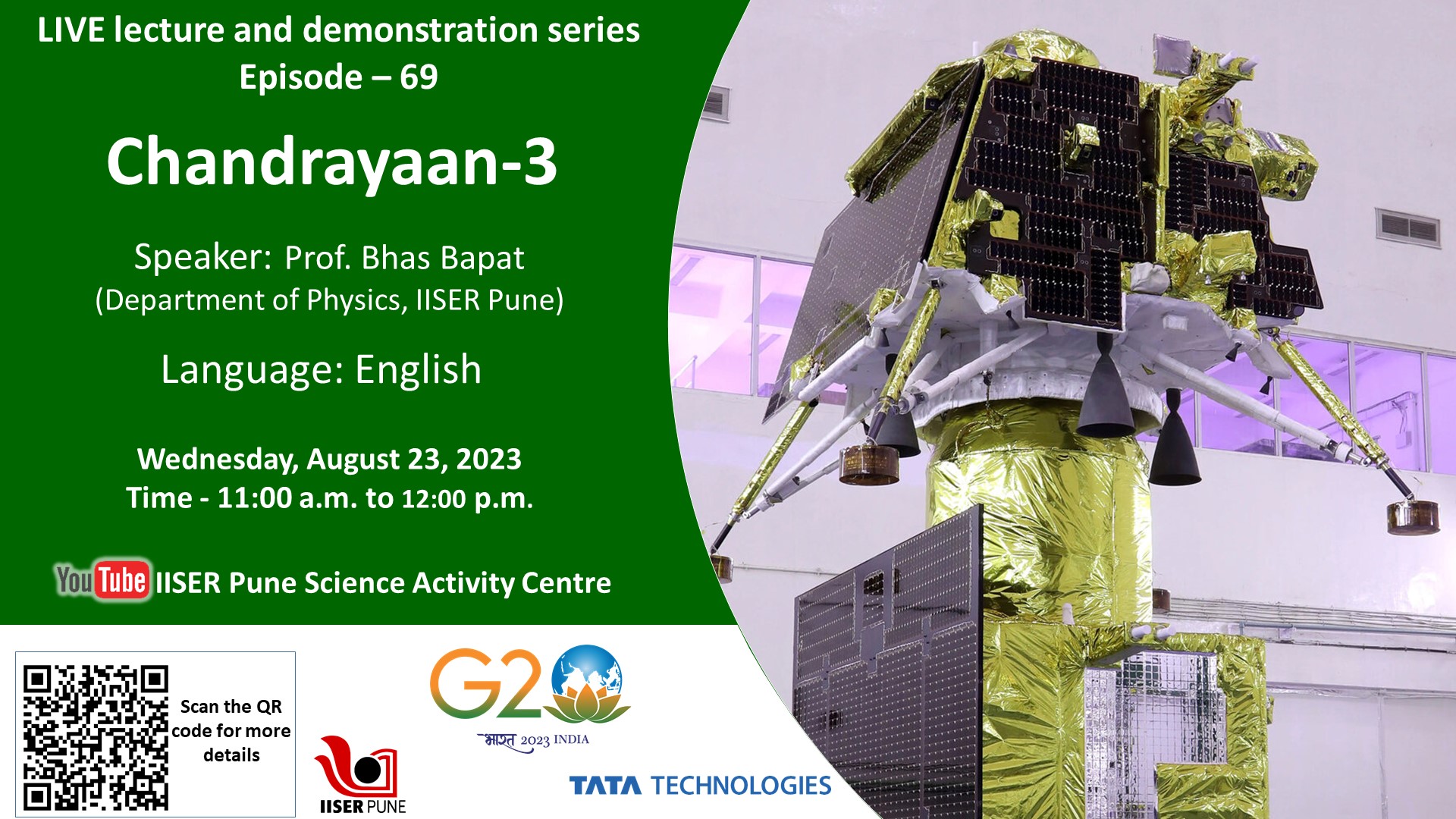 Online Lecture / Demonstration Series Episode 69 Event - IISER Pune